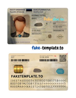 Estonia ID Card Psd Template V1&V2 (Multi Version) – FakeTemplate.cc
