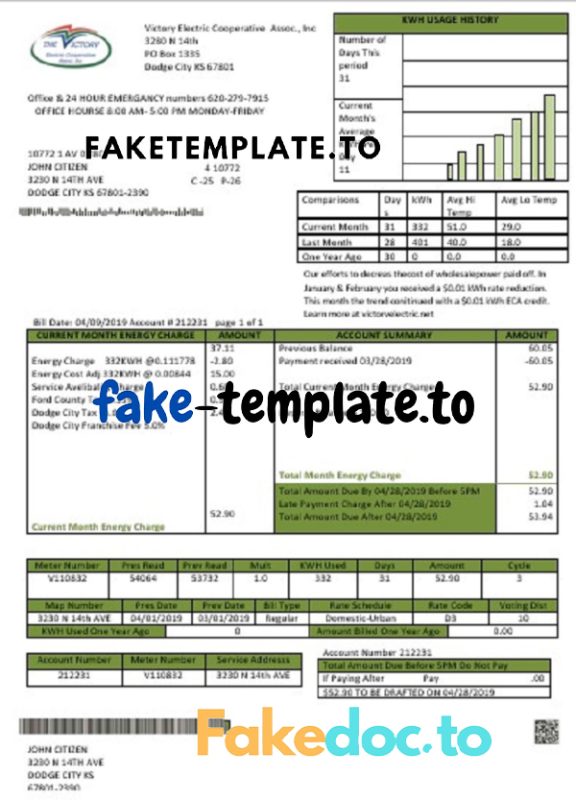 USA utility bill – FakeTemplate.cc