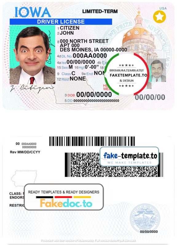 USA Driving license – FakeTemplate.cc