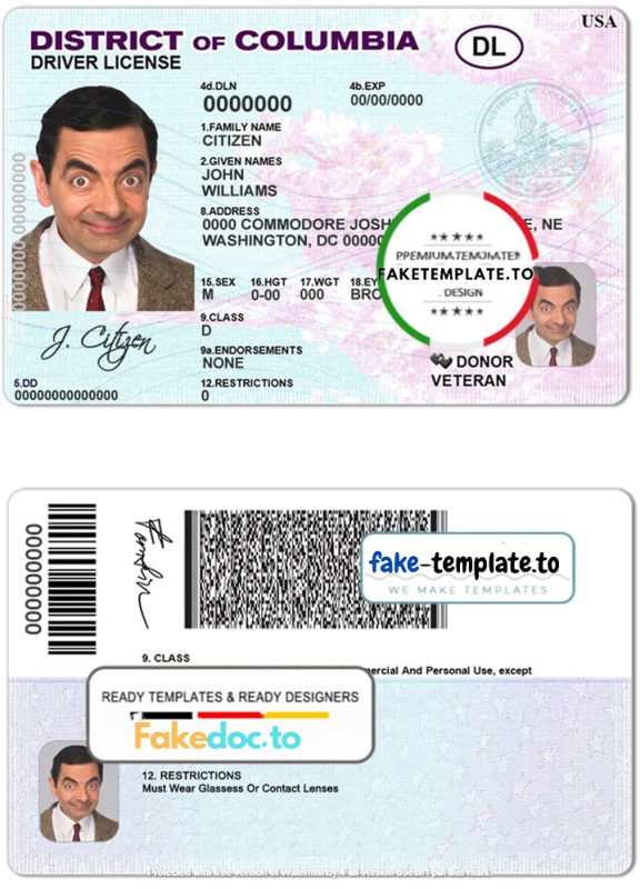 USA Driving license – FakeTemplate.cc