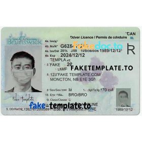 New Brunswick Drivers License Template – FakeTemplate.cc