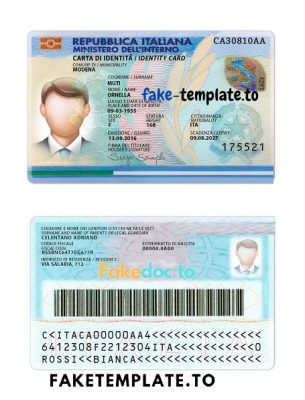 Italy ID Card Psd Template New – FakeTemplate.cc