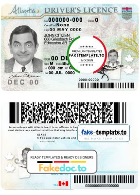 Alberta Drivers License Template – FakeTemplate.cc