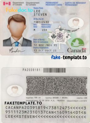 Canada ID Card Template Psd – FakeTemplate.cc