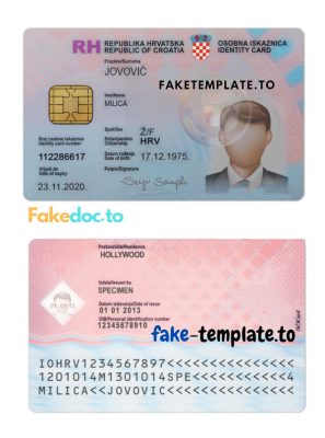 Croatia ID Card Psd Template New – FakeTemplate.cc