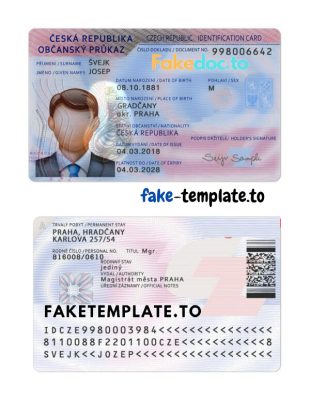 Czech Republic ID Card Psd Template New – FakeTemplate.cc