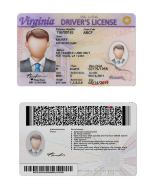 Virginia Driver License Psd Template (Multi Version) – FakeTemplate.cc
