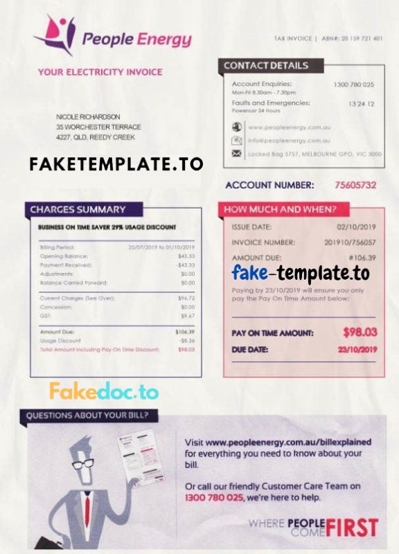 All utility bill – FakeTemplate.cc
