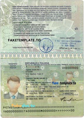 Italy Passport Template Psd NEW – FakeTemplate.cc