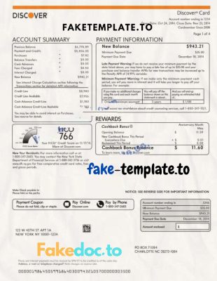 Discover Card Statement Template Psd – FakeTemplate.cc