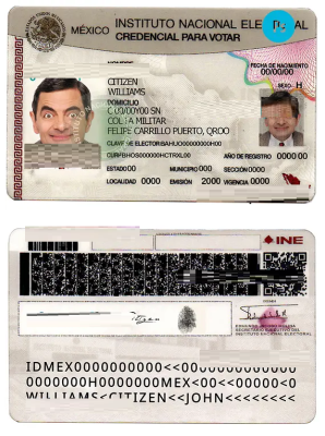 Mexico instituto nacional electoral PSD template, fully editable ...