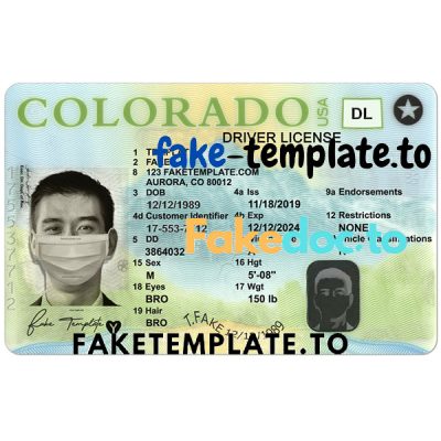 Colorado Drivers License Template – FakeTemplate.cc