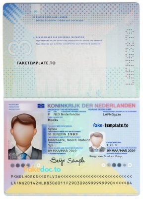 Netherlands Passport Psd Template V1 – FakeTemplate.cc